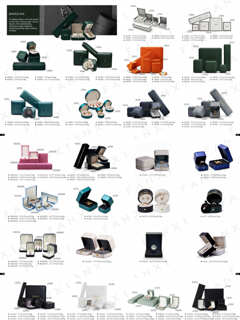 Jewelry Packaging Box Catalog | PDF