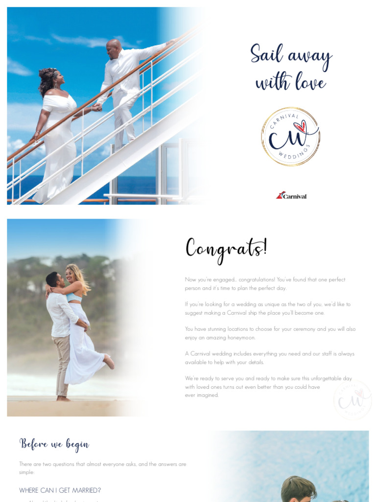 Carnival Weddings Brochure | PDF