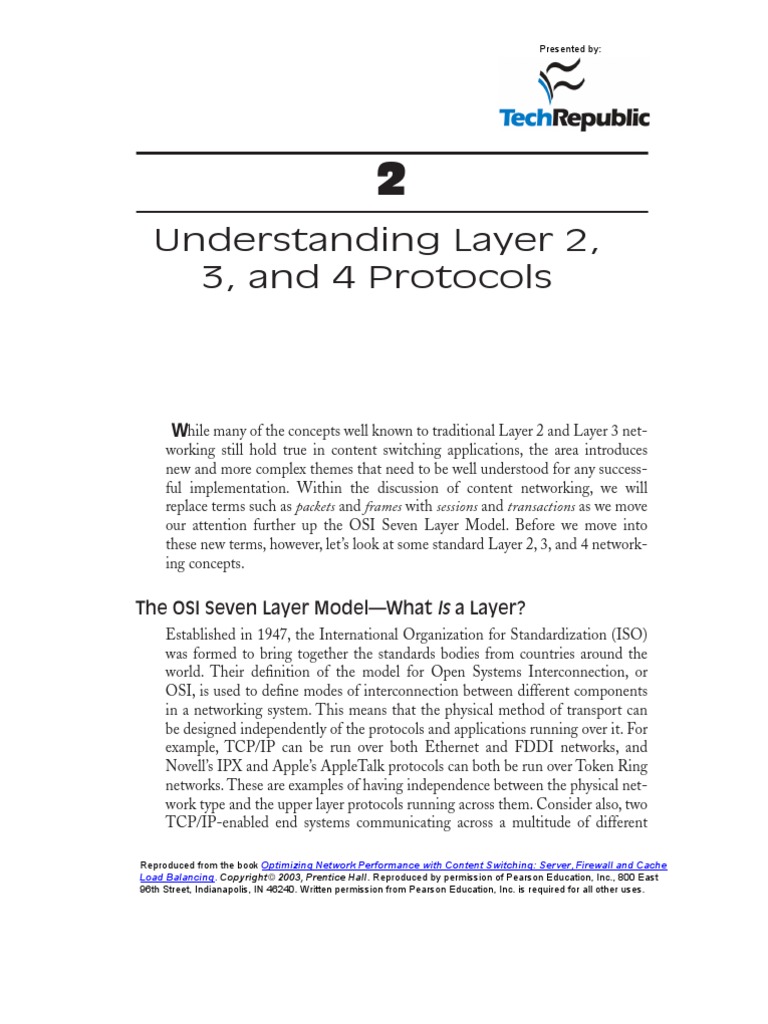 L2, L3, L4 Protocols Chapter 2 | PDF | Transmission Control Protocol | Port (Computer Networking)