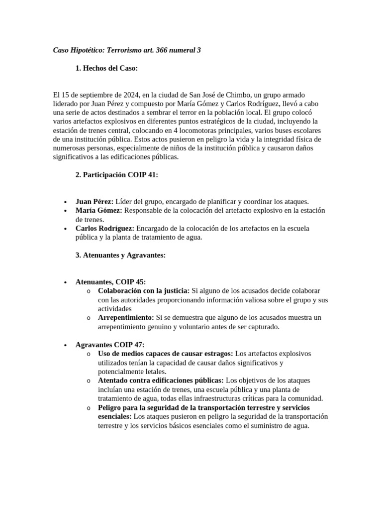 Caso Hipotético | PDF