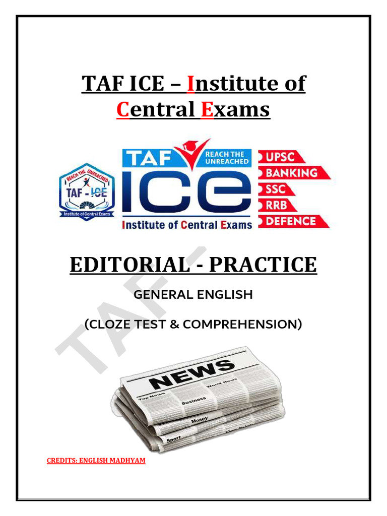 Taf Ice - Editorial Practice 22 | PDF | Employment | Business