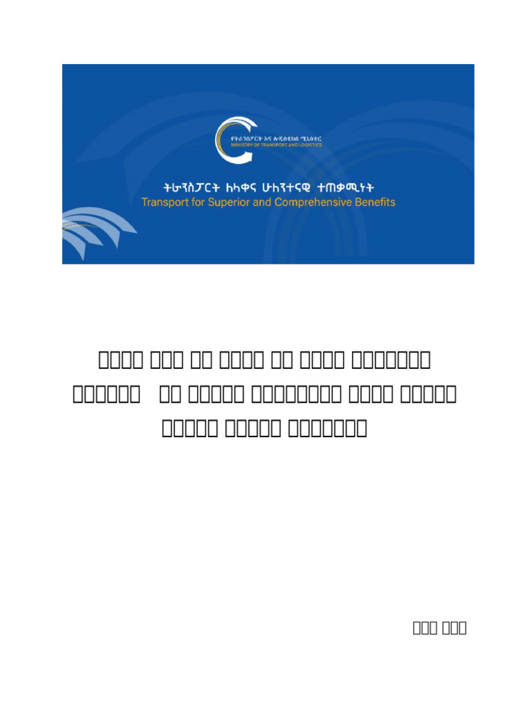 Sheger City Transport Tariff Plan | PDF