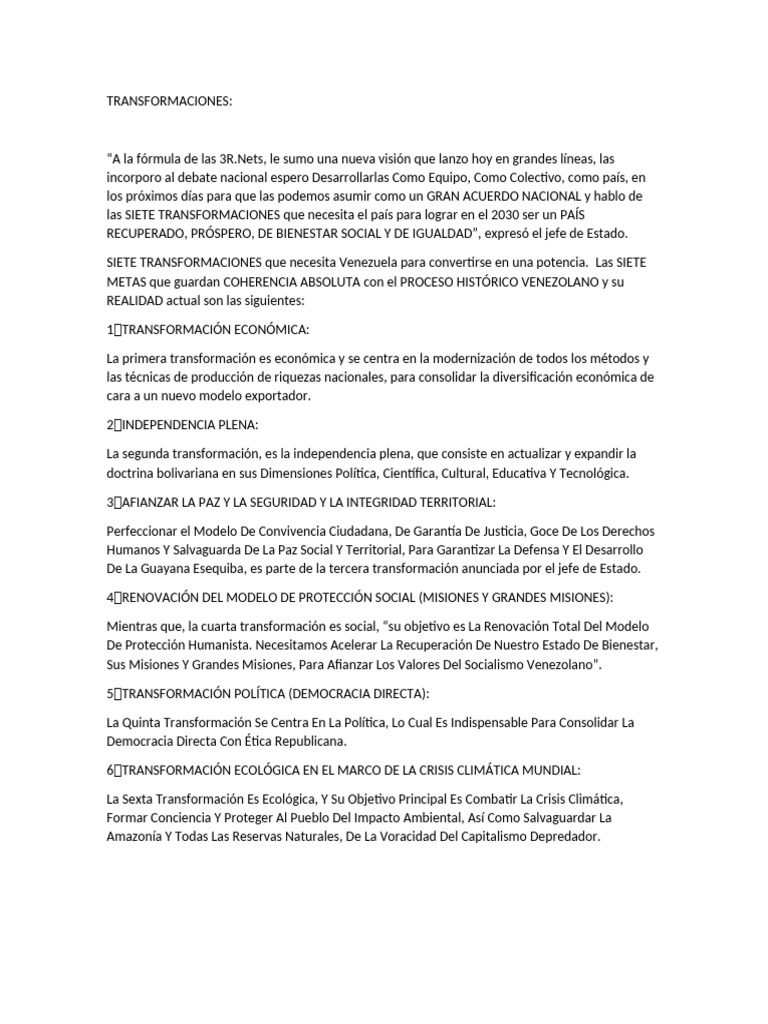 TRANSFORMACIONES | PDF