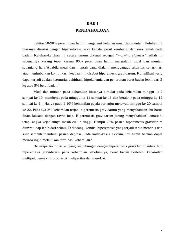 Case Hiperemesis Gravidarum DR. REZA | PDF