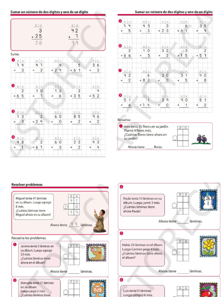 Sumas 2 Digitos | PDF