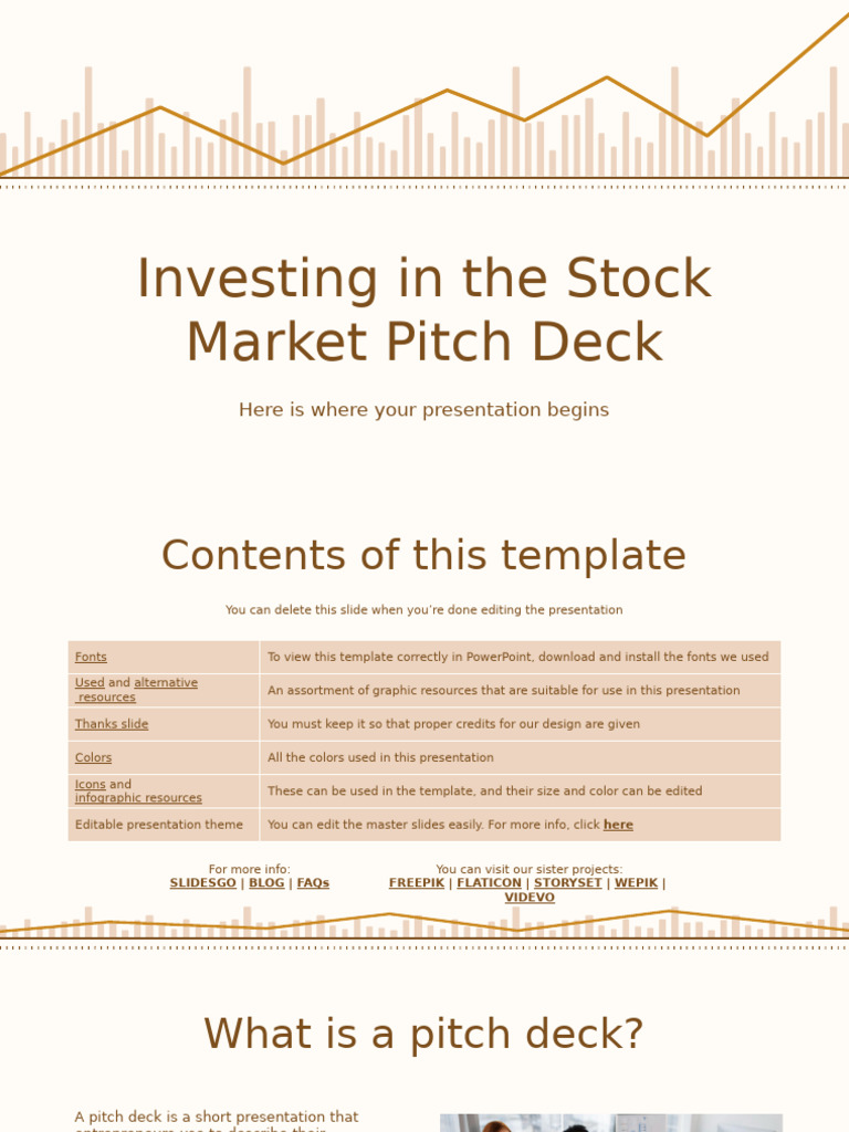 Investing in The Stock Market Pitch Deck by Slidesgo | PDF