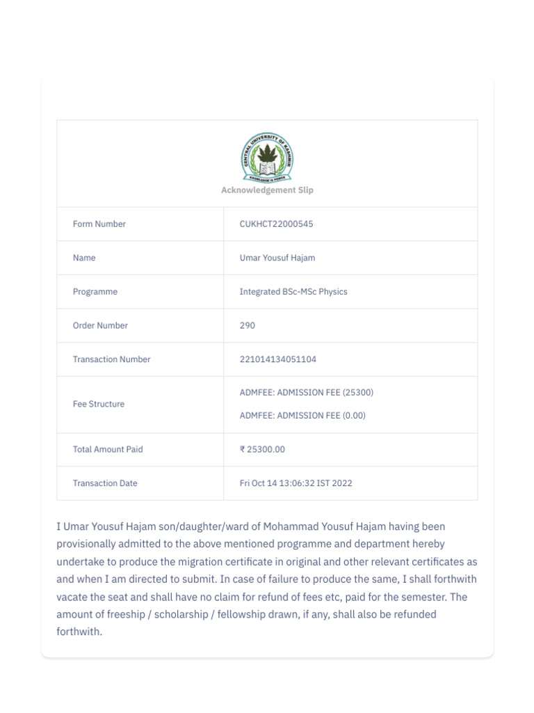 Smart Portal Fee Receipt | PDF