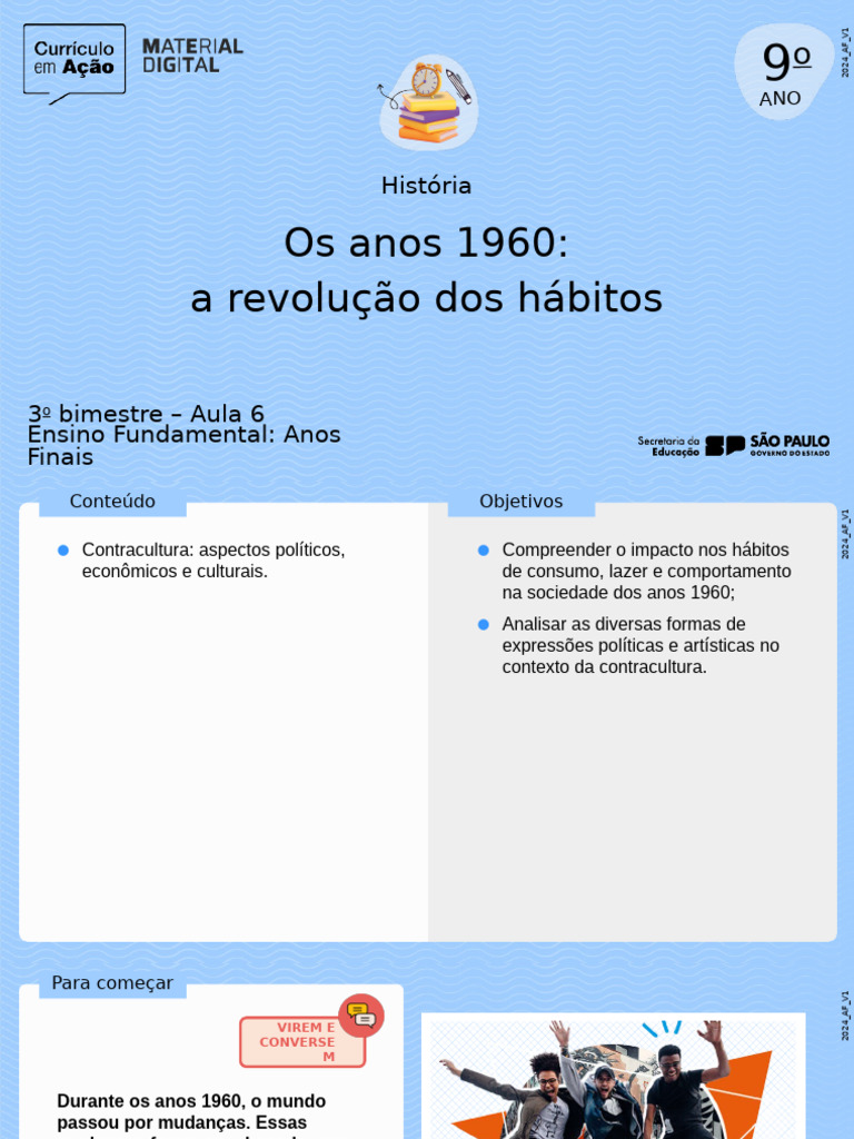 Os Anos 1960: A Revolução Dos Hábitos: História | PDF