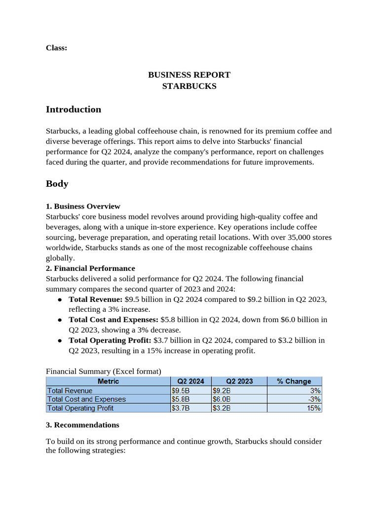 Business Report | PDF