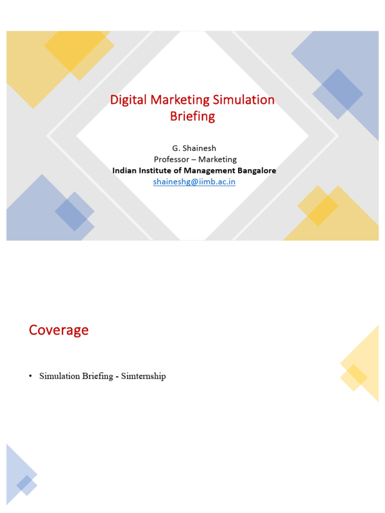 Session 10 Simulation Briefing | PDF