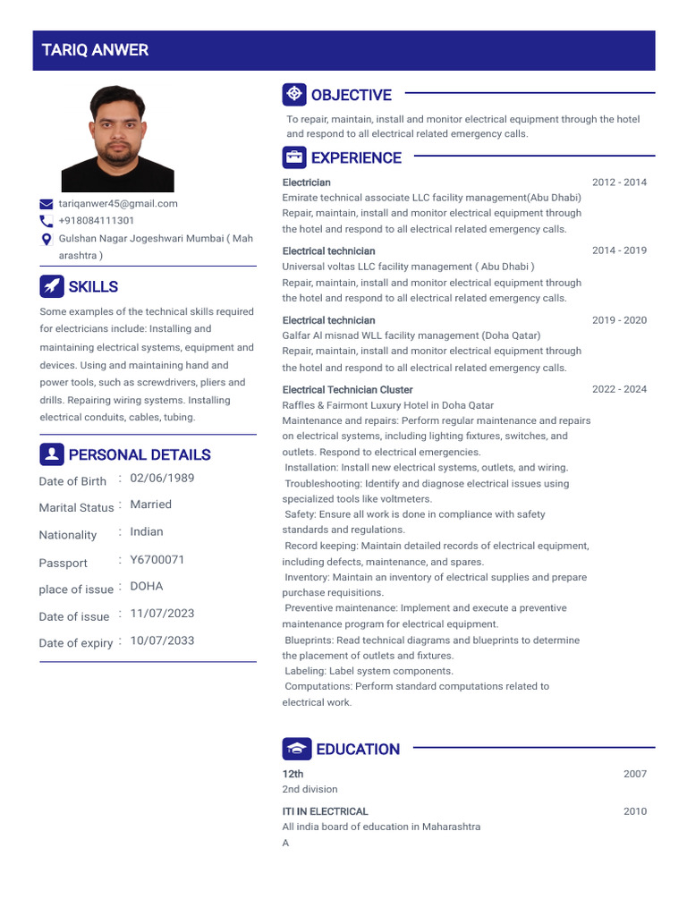 Tariq Anwar Update CV | PDF