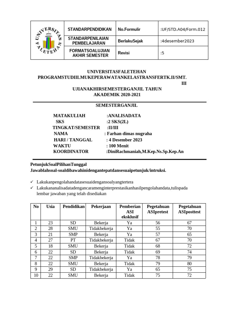 Andat Pert - 14 Farhan Dimas Nugraha | PDF