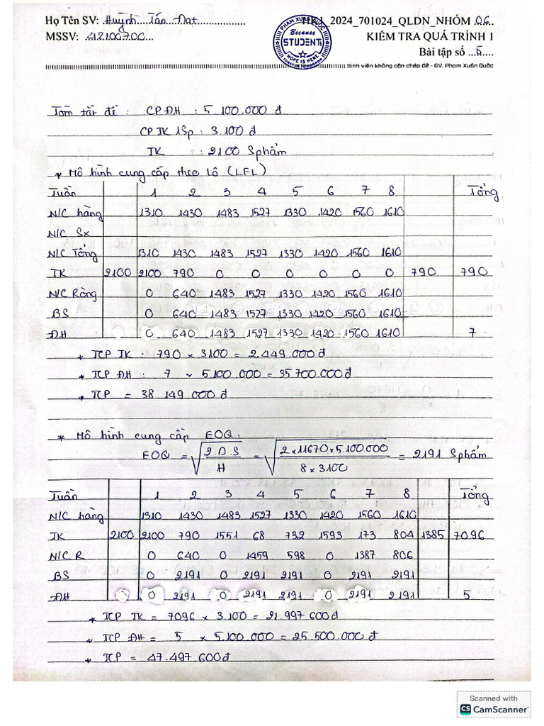 Huỳnh Tấn Đạt - BT5 | PDF
