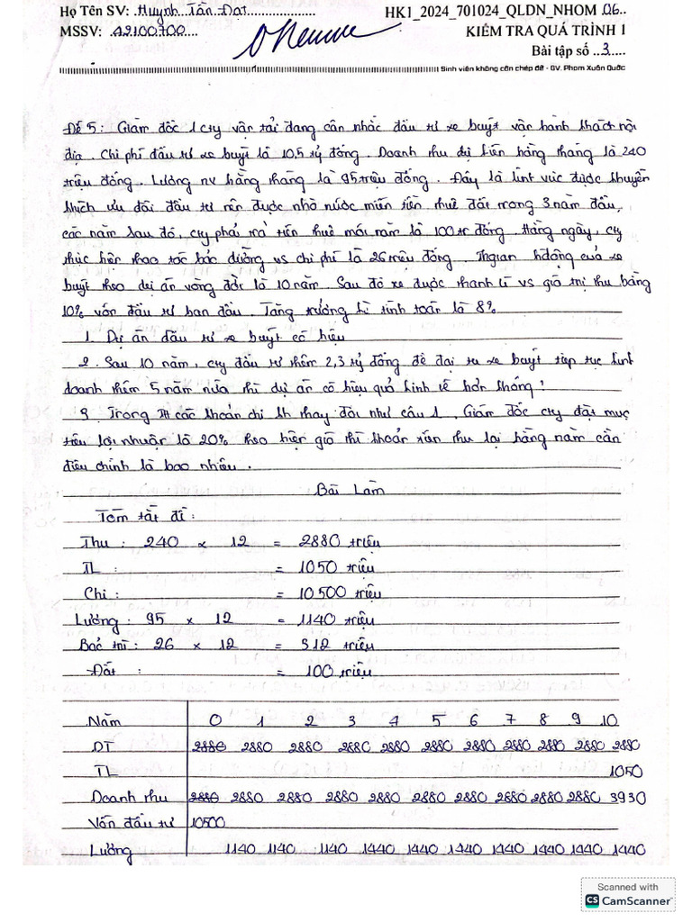 Huỳnh Tấn Đạt - BT3 | PDF