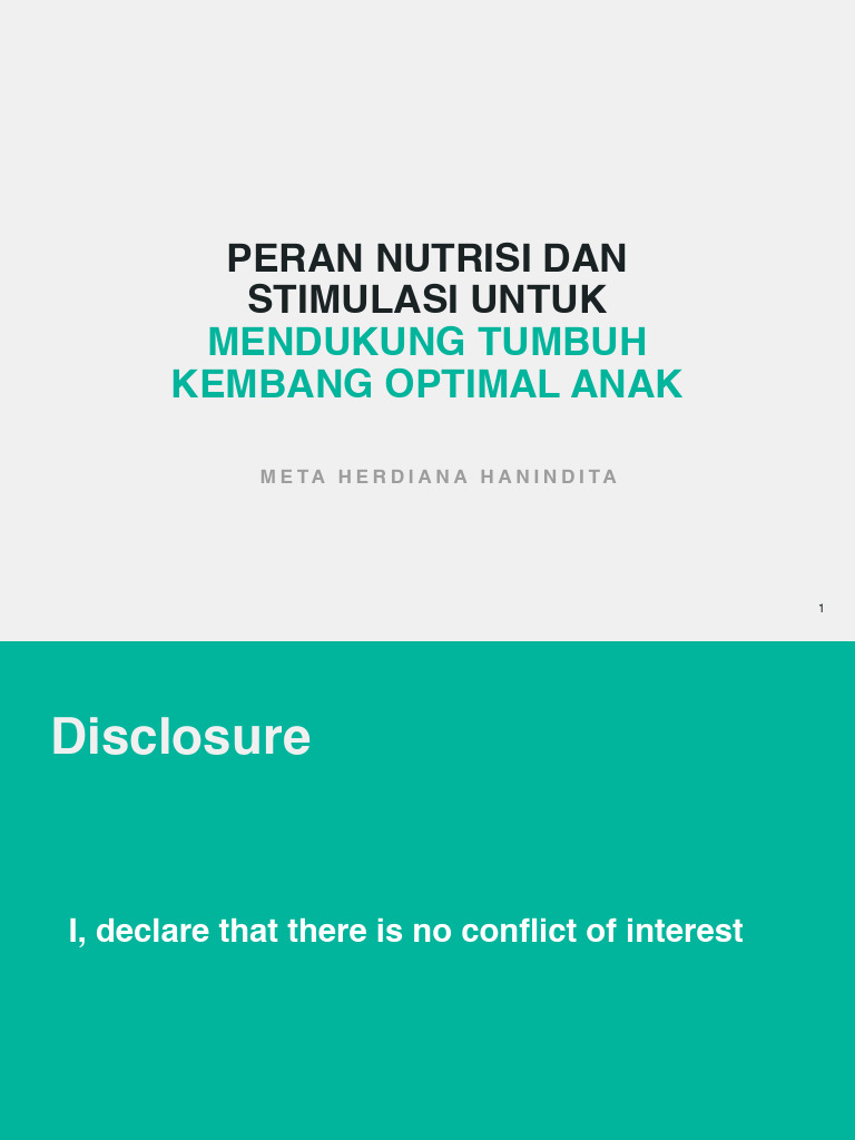 Materi DR - Meta Herdiana Hanindita, Sp.a (K) Peran Nutrisi Stimulasi ...