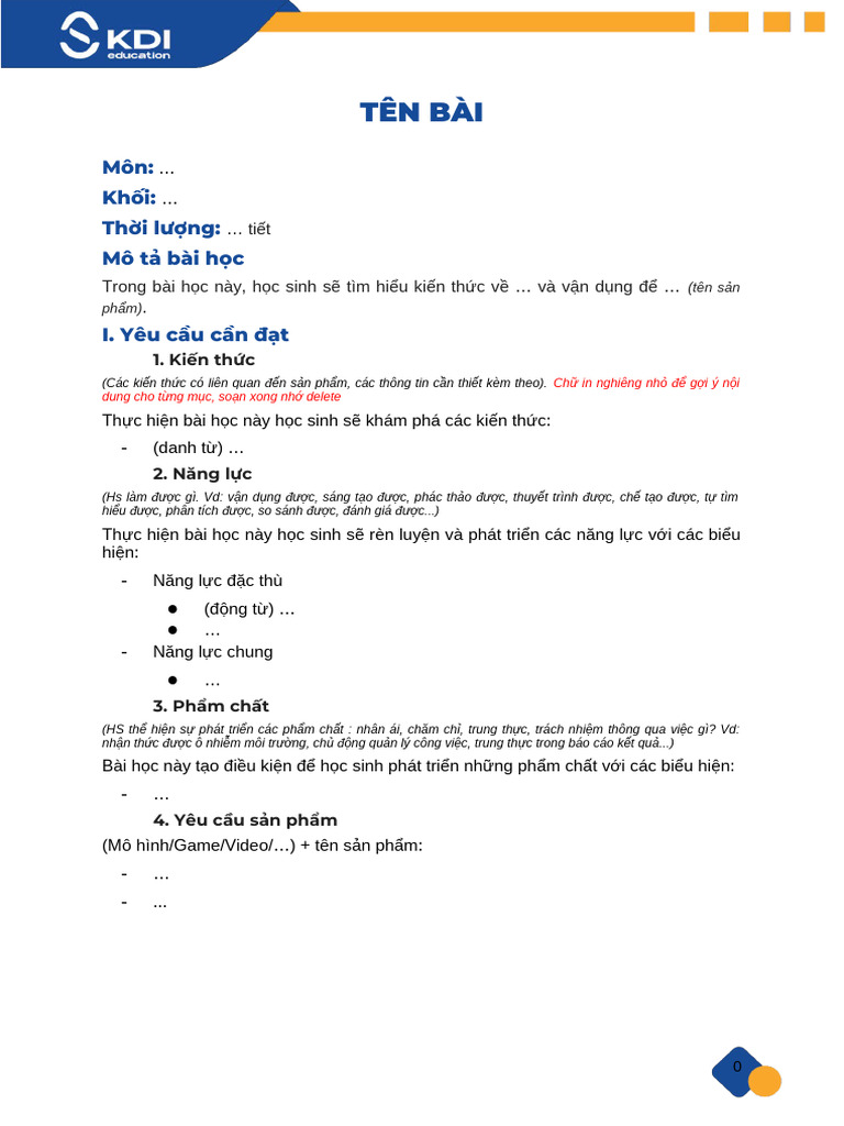 PPSTEMT9 Mẫu KHBD Trung học EDP TrH 2024 | PDF