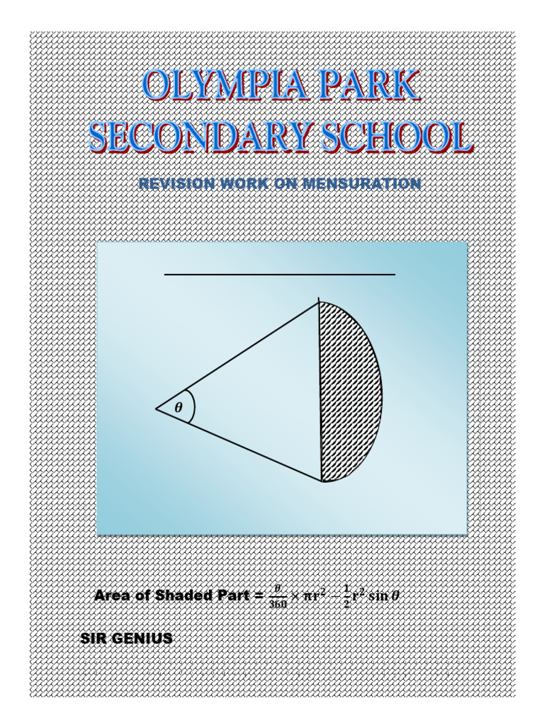 Grade 11 Mensuration Revision Guide | PDF | Area | Volume