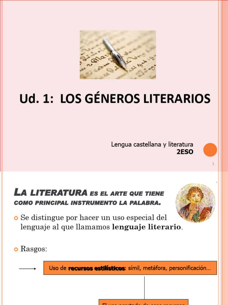 Los Géneros Literarios | PDF | Poesía | Prosa