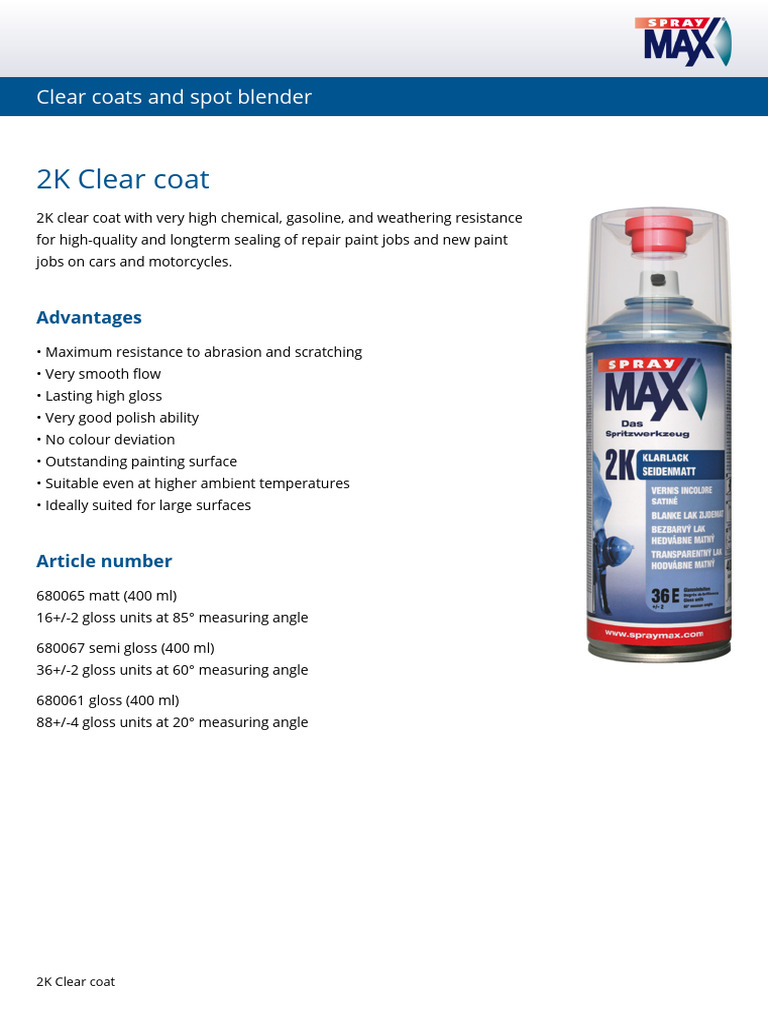 2K Clear Coat - en | PDF