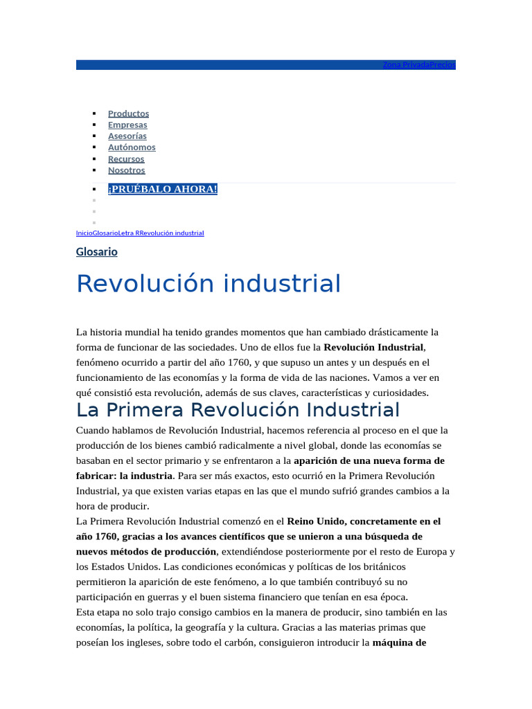 1era Revolution Industrial | PDF
