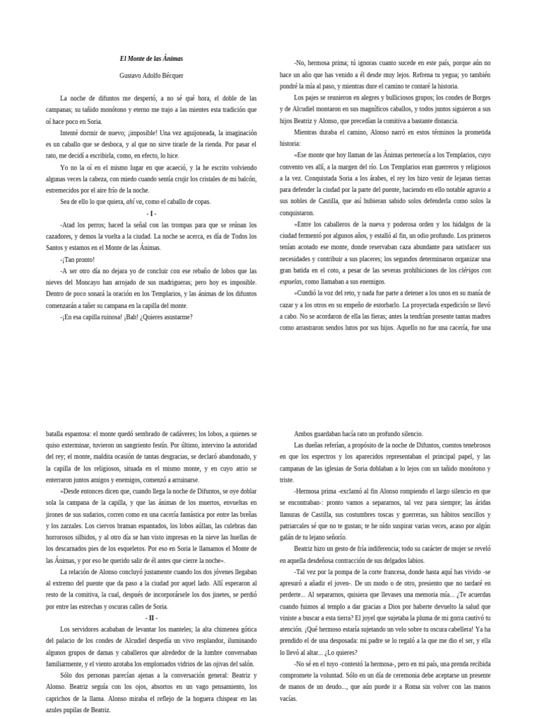 El Monte de Las Ánimas | PDF | Caza | Arte