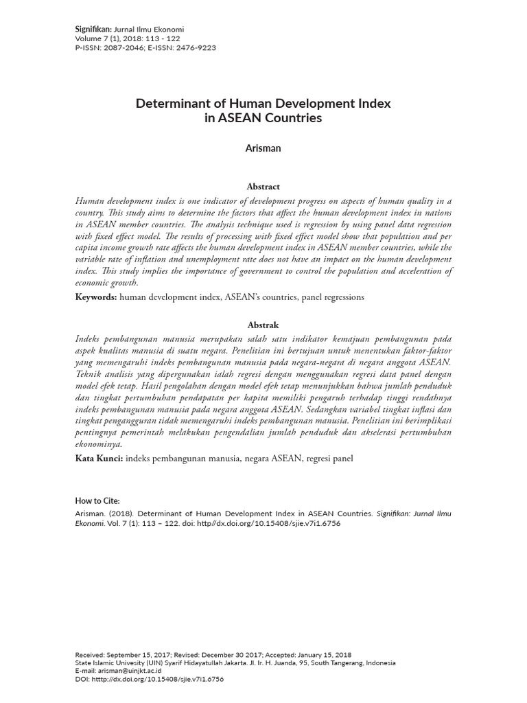 Determinant of Human Development Index I 288cf261 | PDF