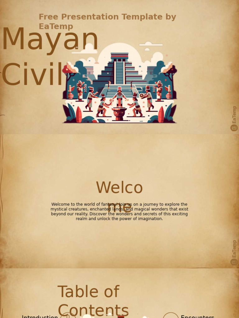 Mayan Civilization PowerPoint Template by EaTemp | PDF