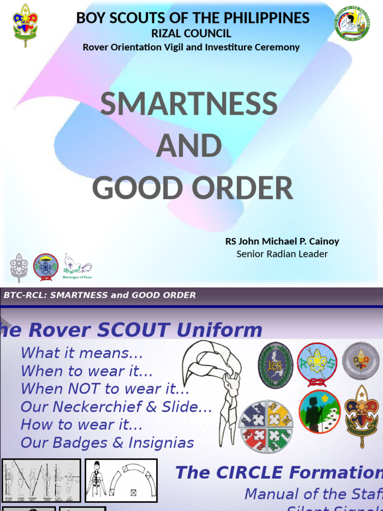 1 PPT RS-BTC Ss 03 Smartness and Good Order | PDF | Scouting | Youth ...