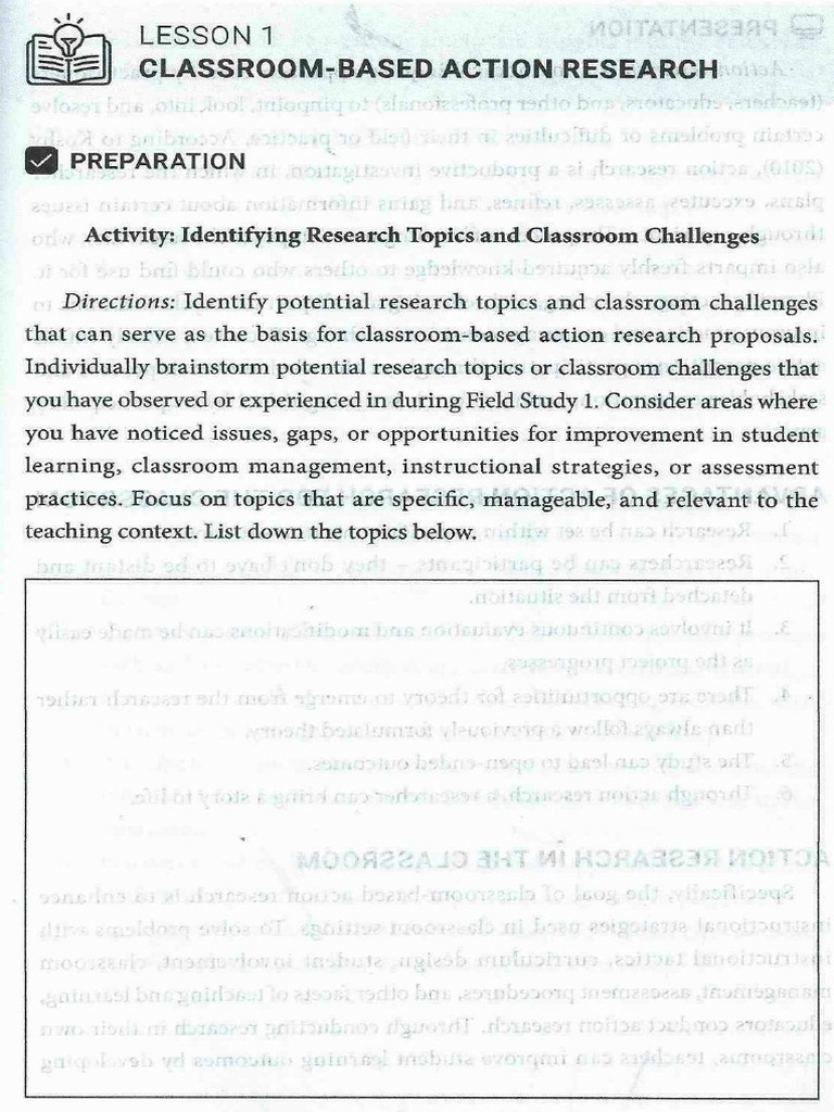 FS2 Classroom Based Action Research | PDF
