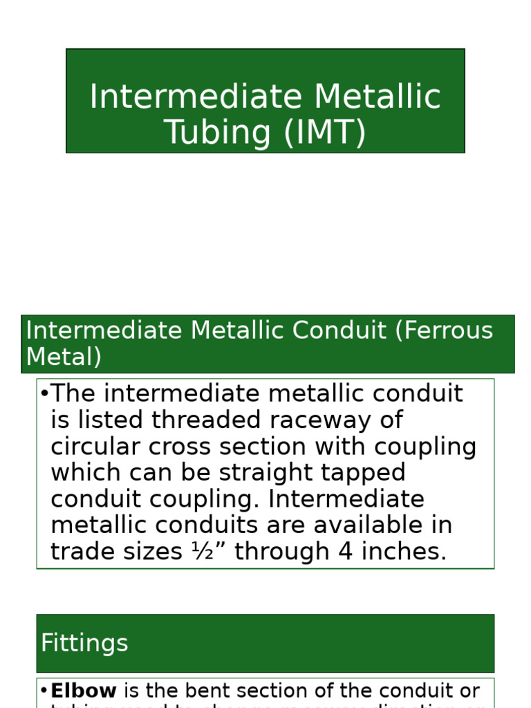 Intermediate-Metallic-Tubing-IMT | PDF