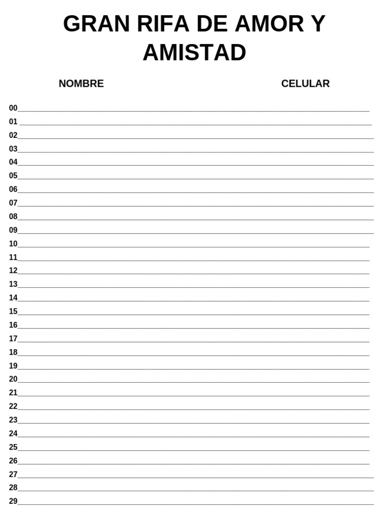 Formato Rifa 2023 | PDF