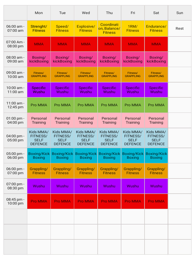 Olympia Timetable | PDF