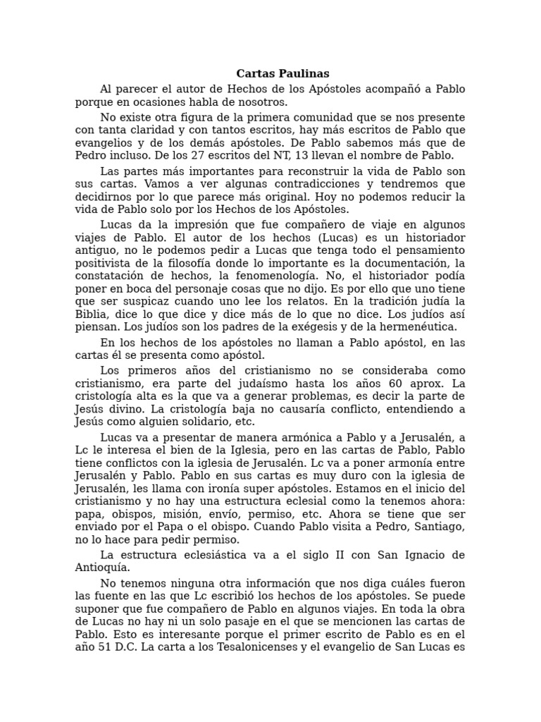Cartas Paulinas | PDF