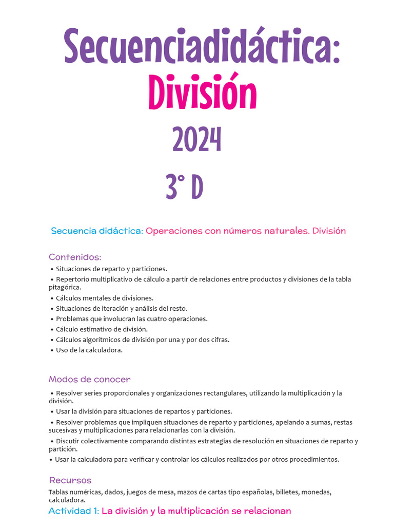 3ro Matematica Junio | PDF | División (Matemáticas) | Matemática Elemental