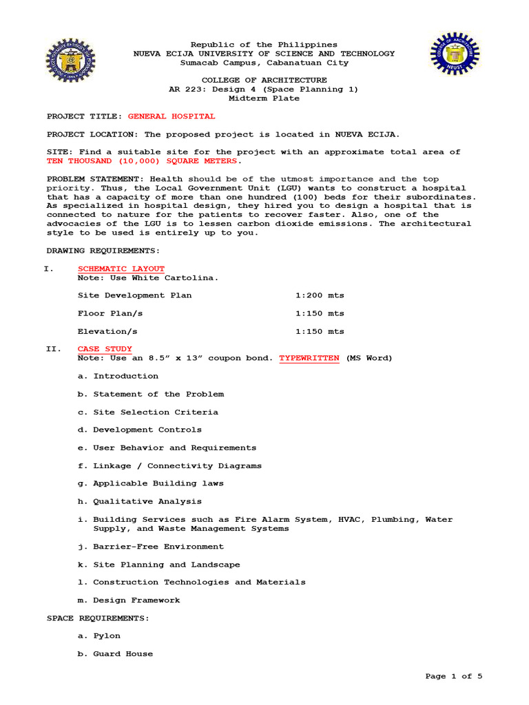 Midterm Plate General Hospital | PDF