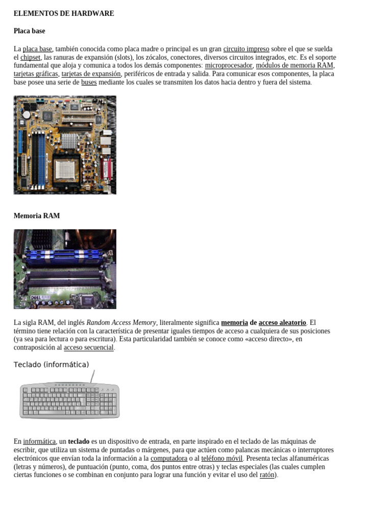 Elementos de Hardware | PDF