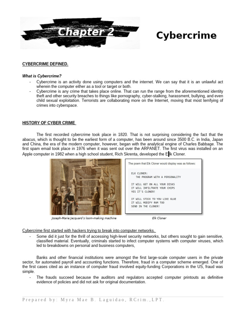 CHAPTER 2. What Is Cybercrime | PDF