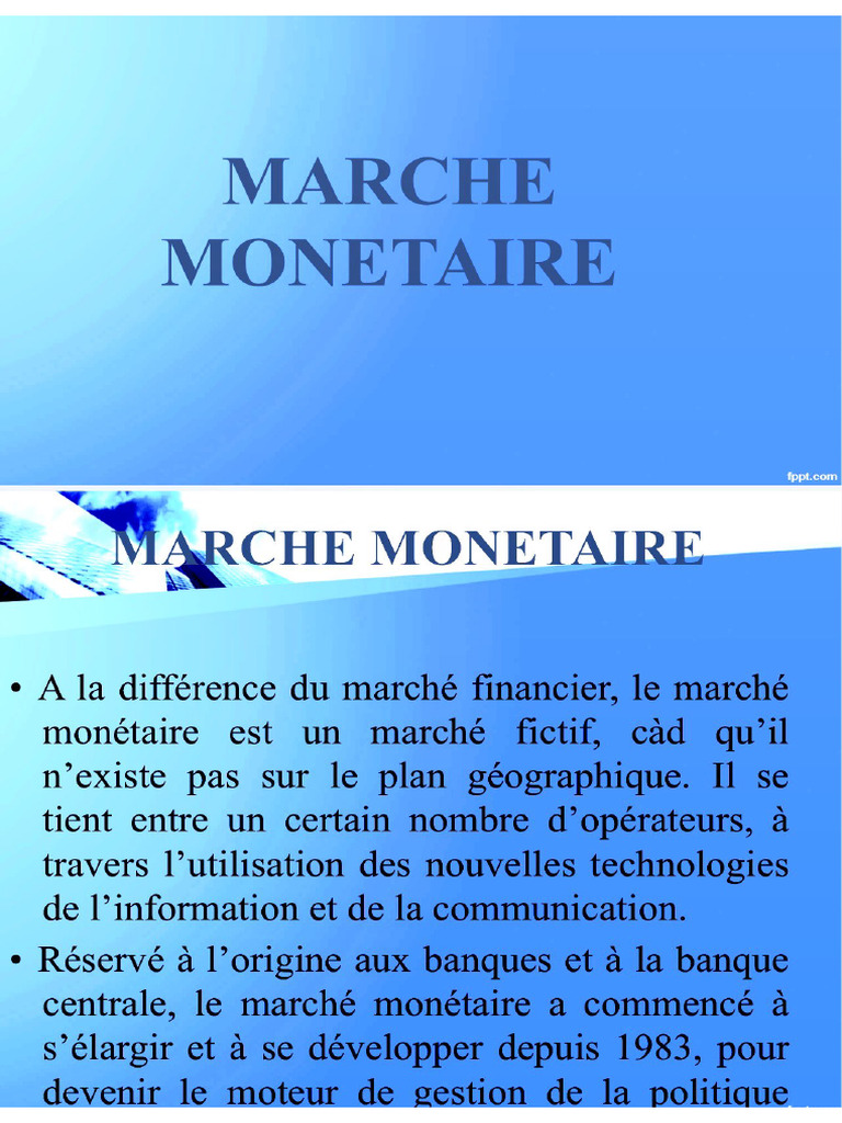 Le Marché Monetaire | PDF