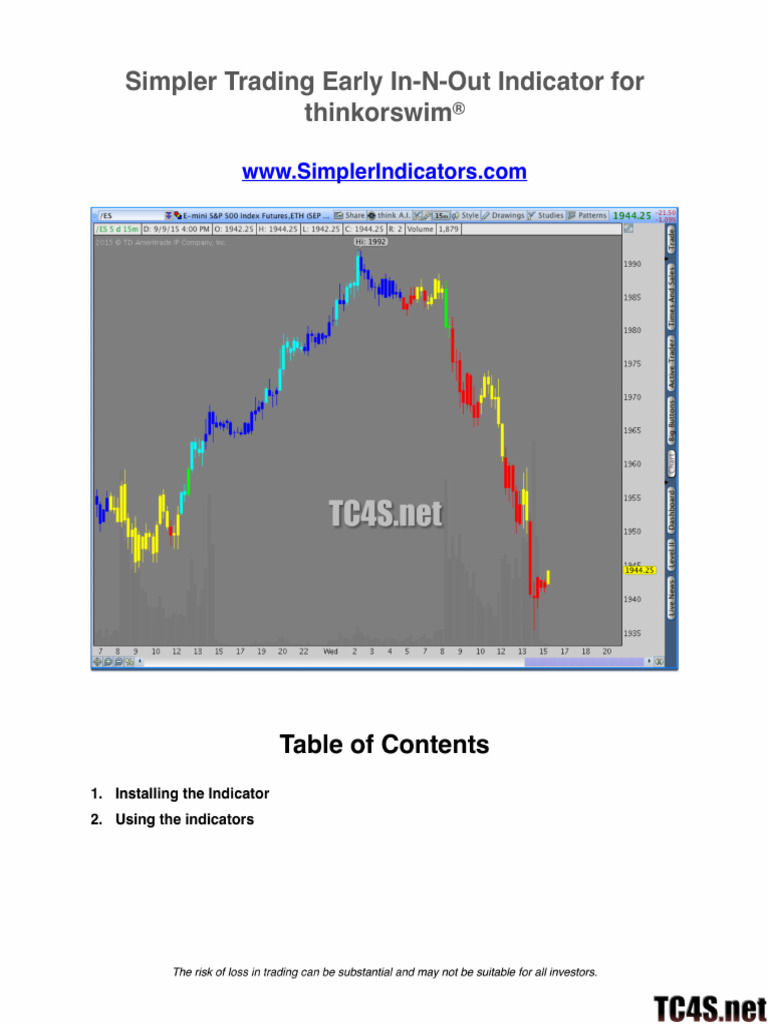 Simpler Trading Early In-N-Out Indicator For Thinkorswim | PDF
