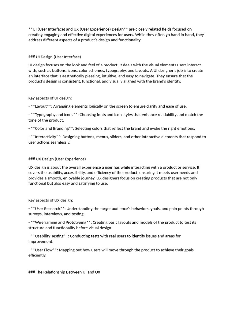 Ui and Ux | PDF