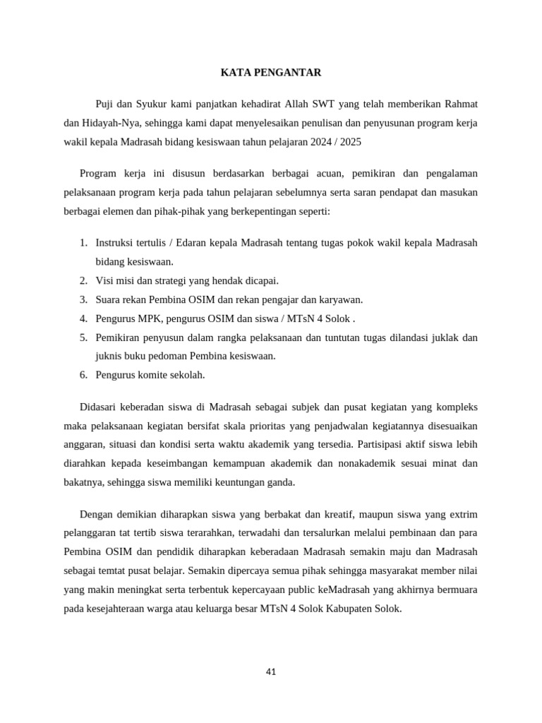 Proker Bid Kesiswaan 2024 | PDF