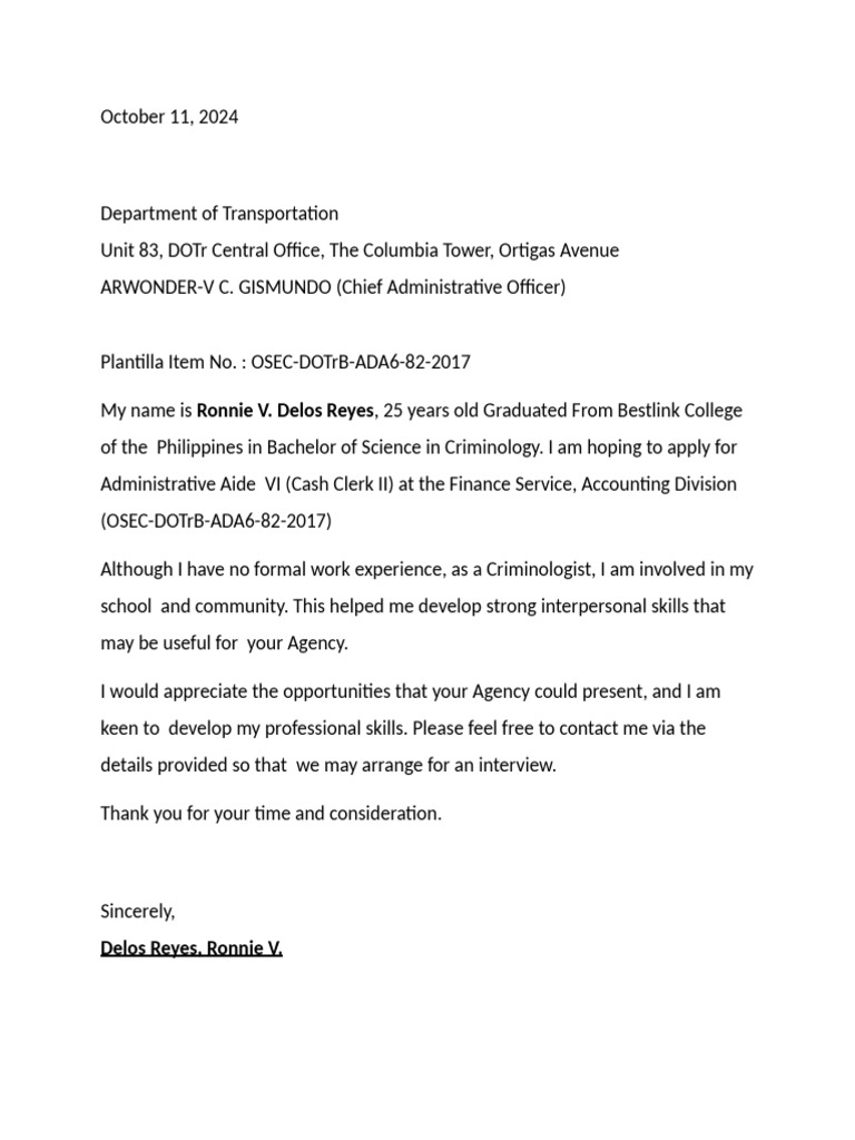 Sample Letter | PDF