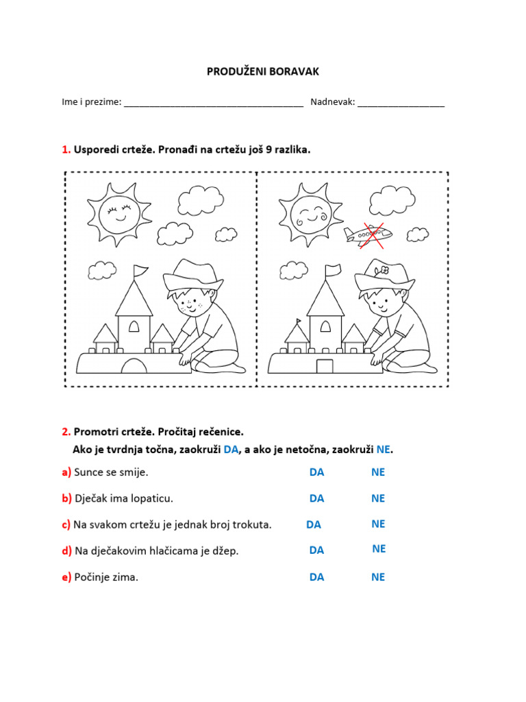 PB 2 - Rujan-1-Razumijevanje Pročitanog | PDF