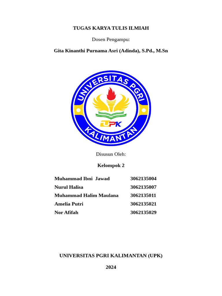 Tugas Karya Tulis Ilmiah | PDF