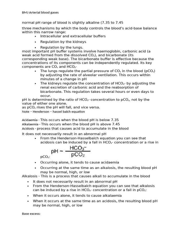 BMJ ABG Interpretation | PDF