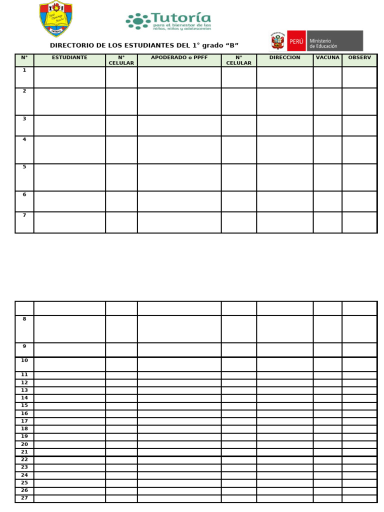 Directorio de Los Estudiantes | PDF