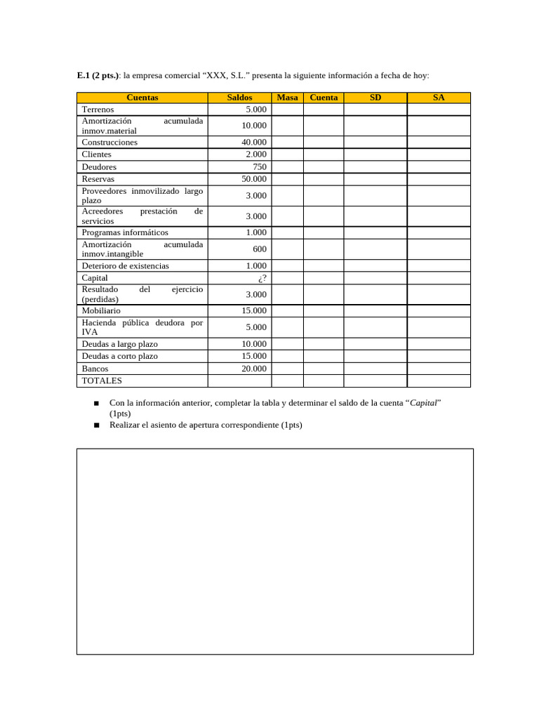 Ejercicios Tecnica Contable | PDF