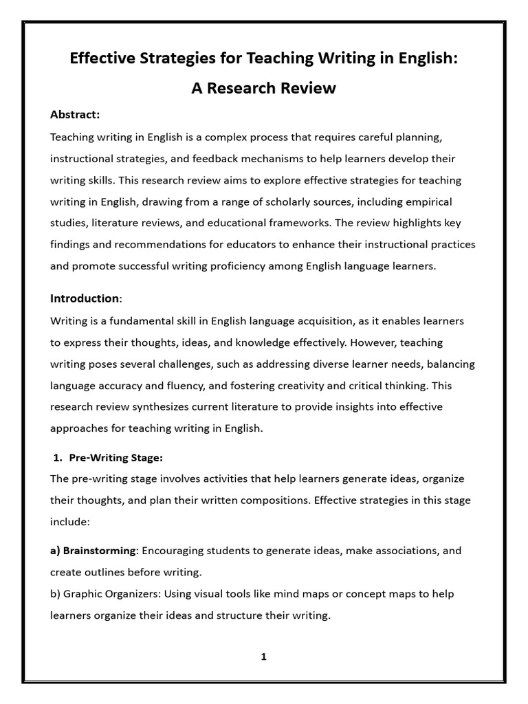 How To Teach Writing M. Mansour | PDF | Writing | Thought