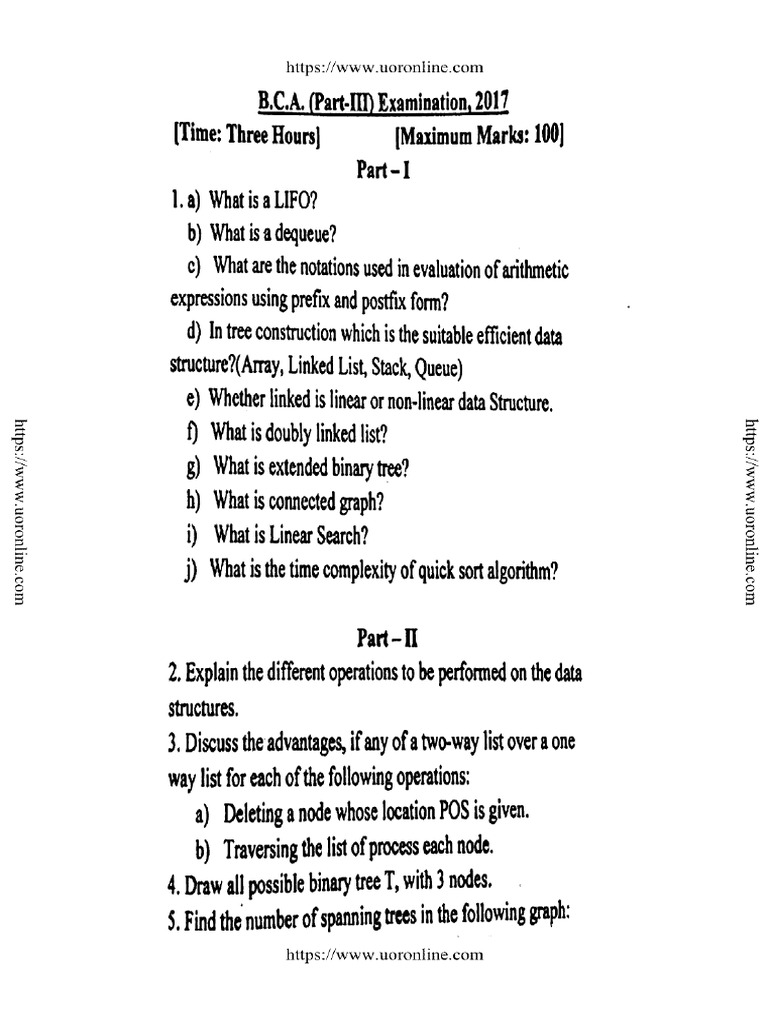 Bca Part 3 Data Structure Using C 2017 | PDF