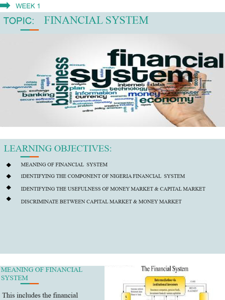 HS 2_1st Term_WK1_Financial System | PDF